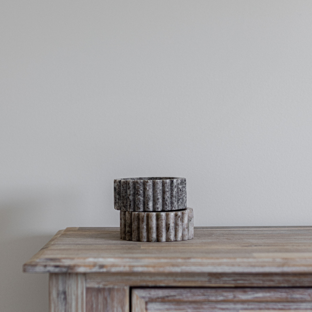 Marble Fluted Soap Dish – Neutral Beige & Light Grey Tones – Cup and ...